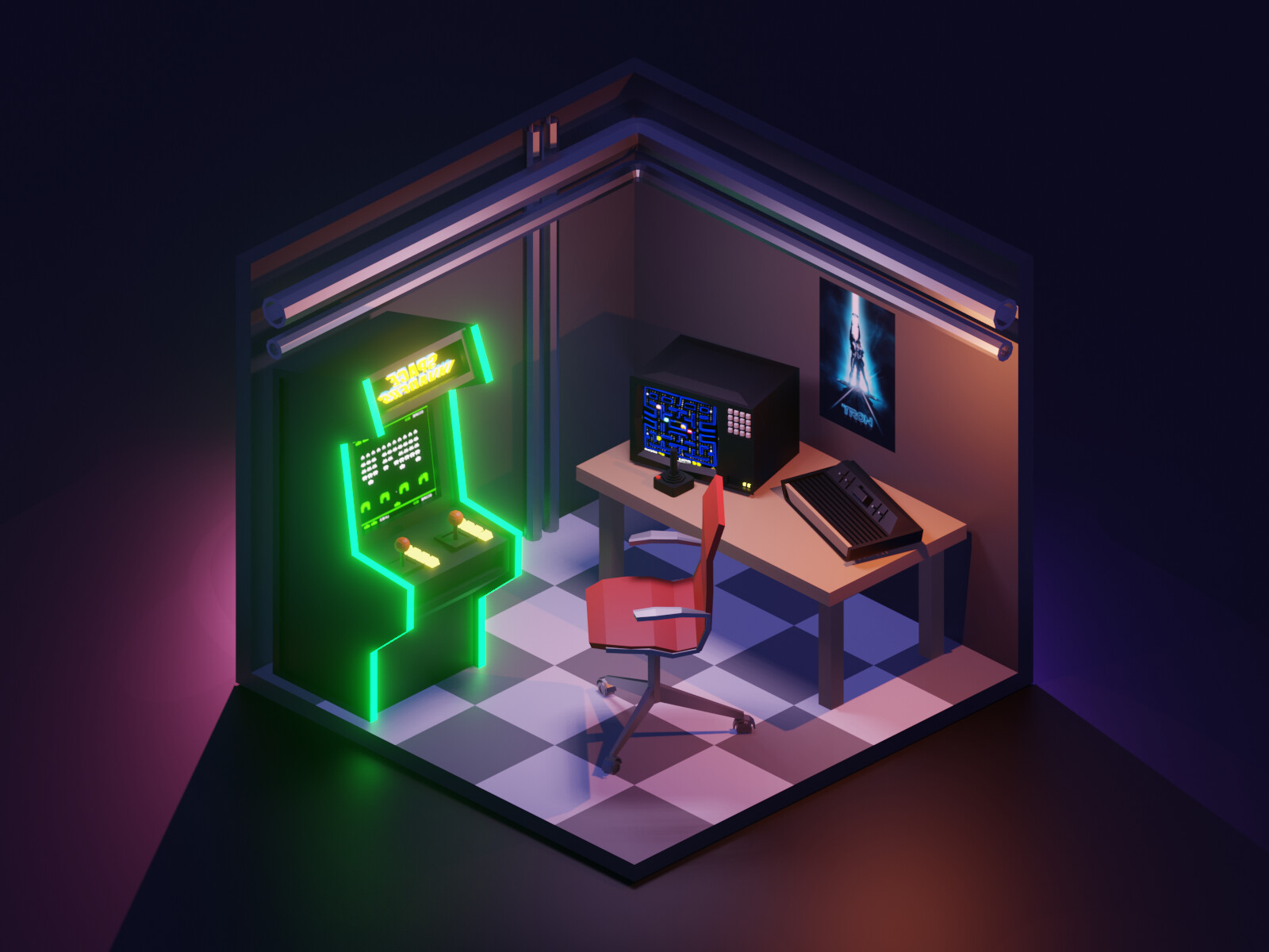 ArtStation - Mini Arcade Room