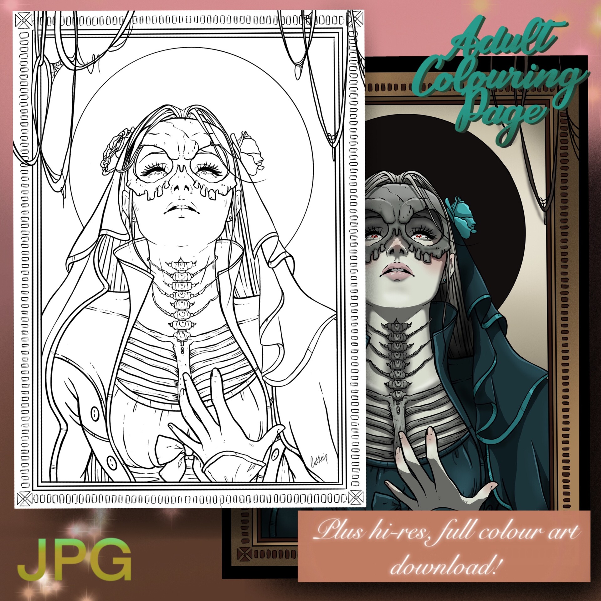 death mask coloring pages