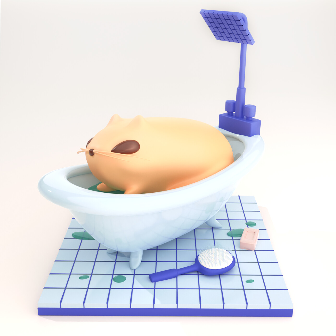 ArtStation - hamster on the tube