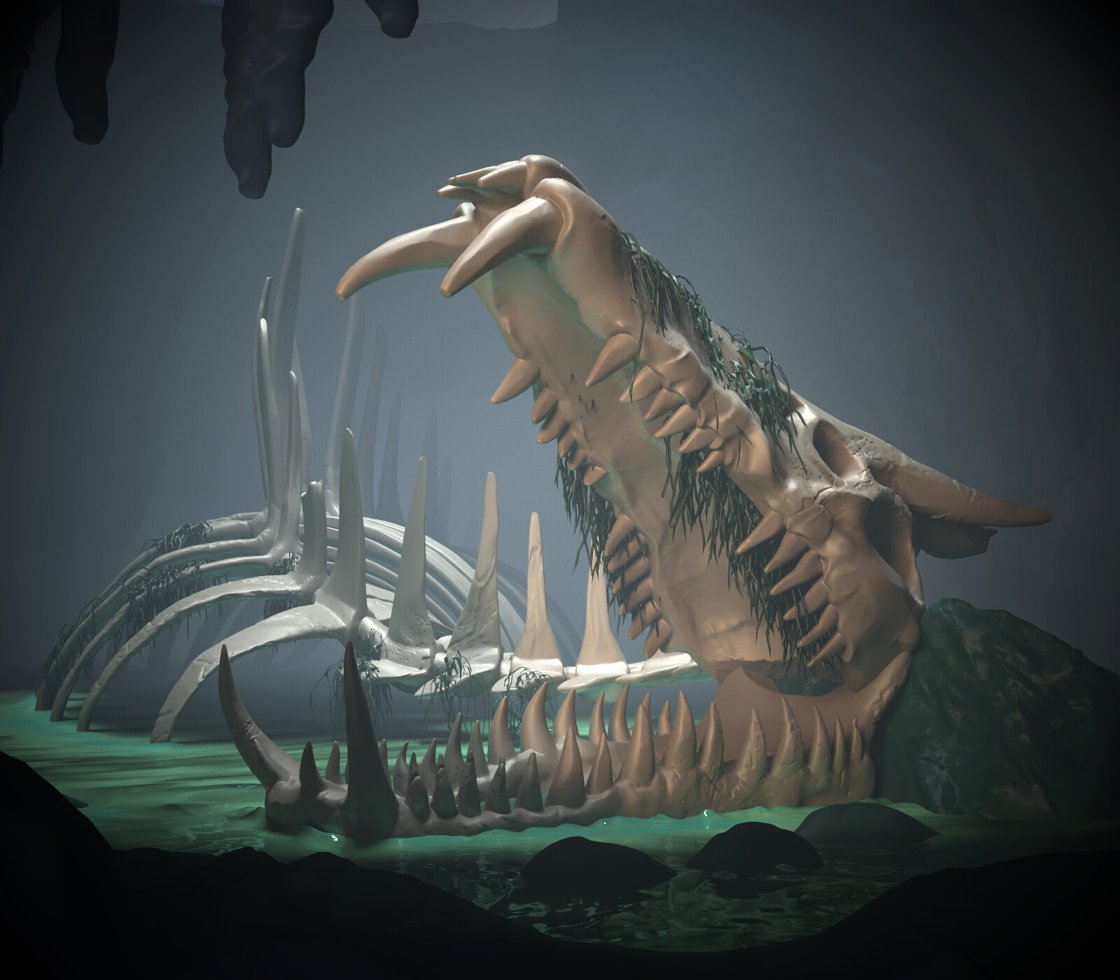 ArtStation - Sea giant skeleton