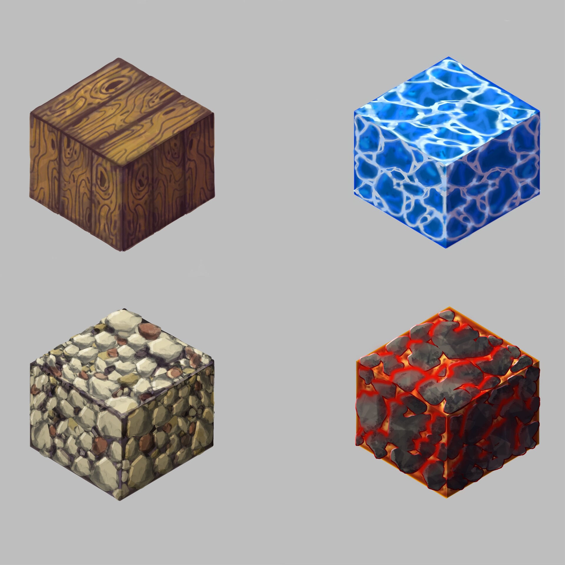 ArtStation - Cubos de texturas