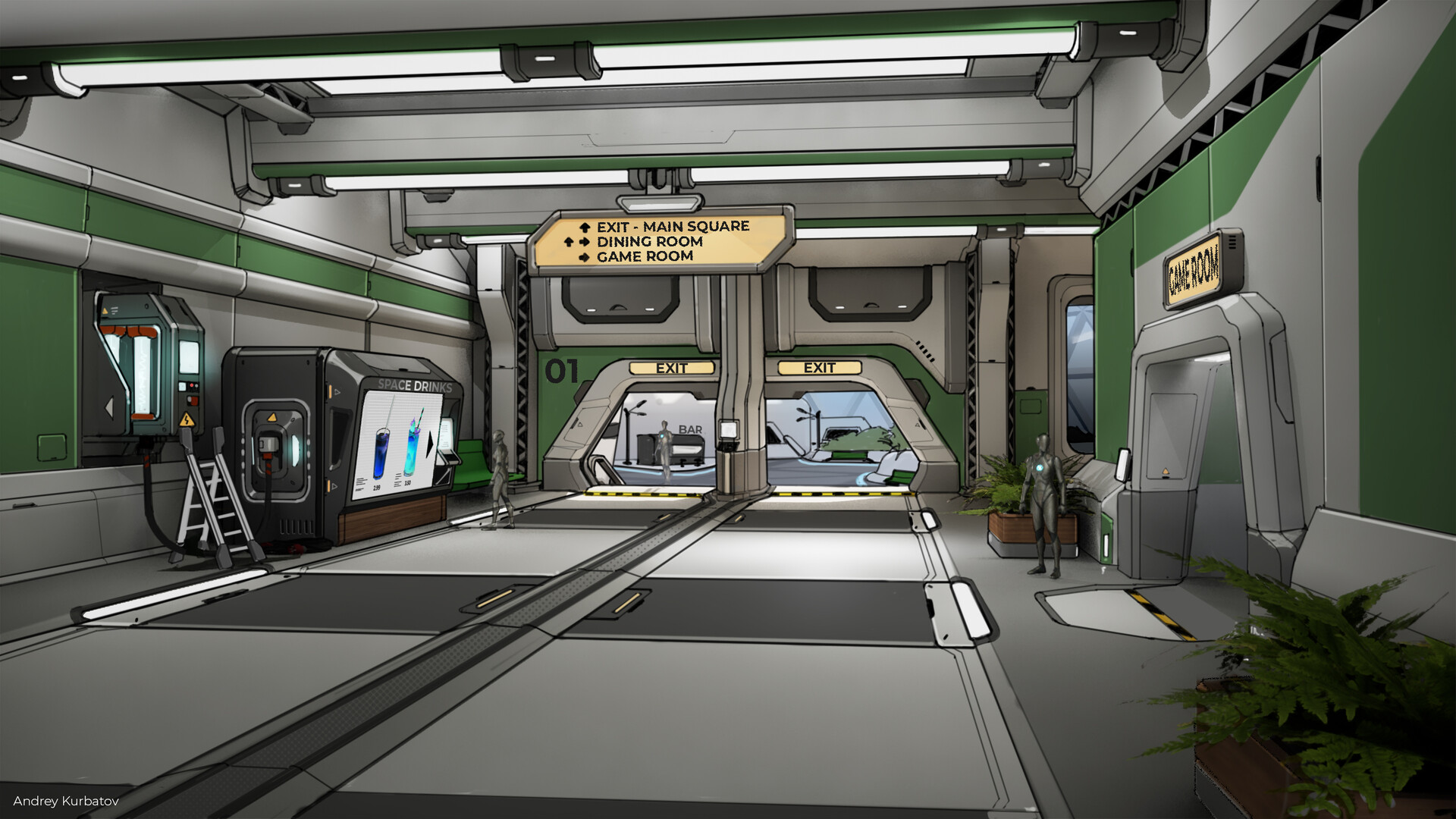 ArtStation - Sci-Fi Hallway