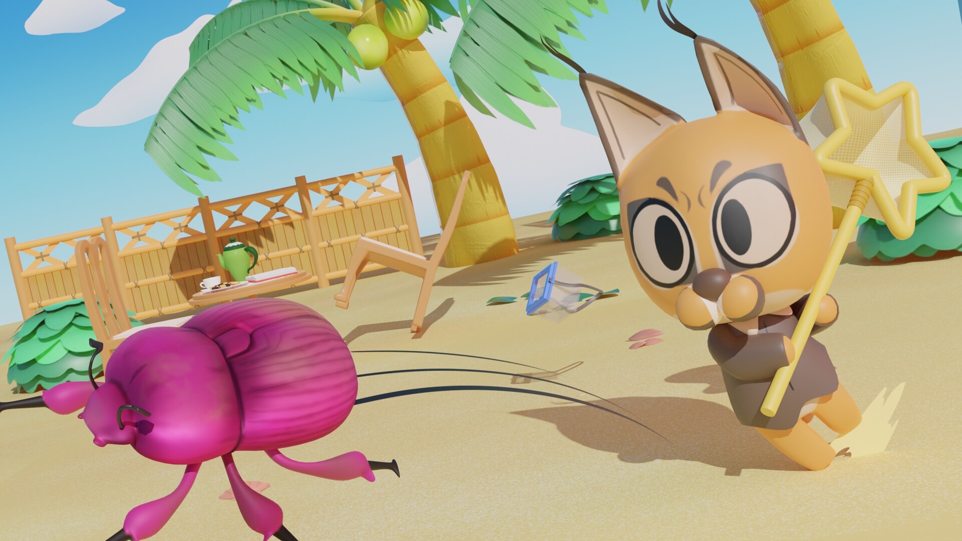 ArtStation - Blender - Floppa in Animal Crossing