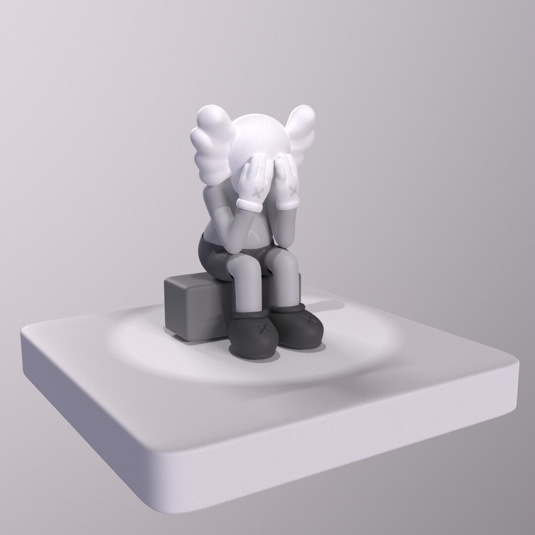 ArtStation - KAWS Sitting (3D Figure, 3D Model)