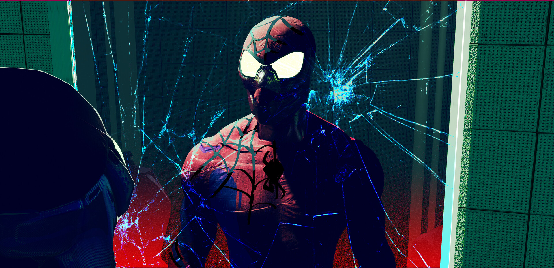 ArtStation - Spider-Man in front of the mirror