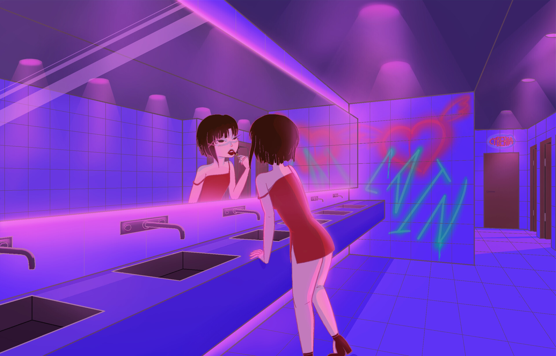 ArtStation - Lain at cyberia's club