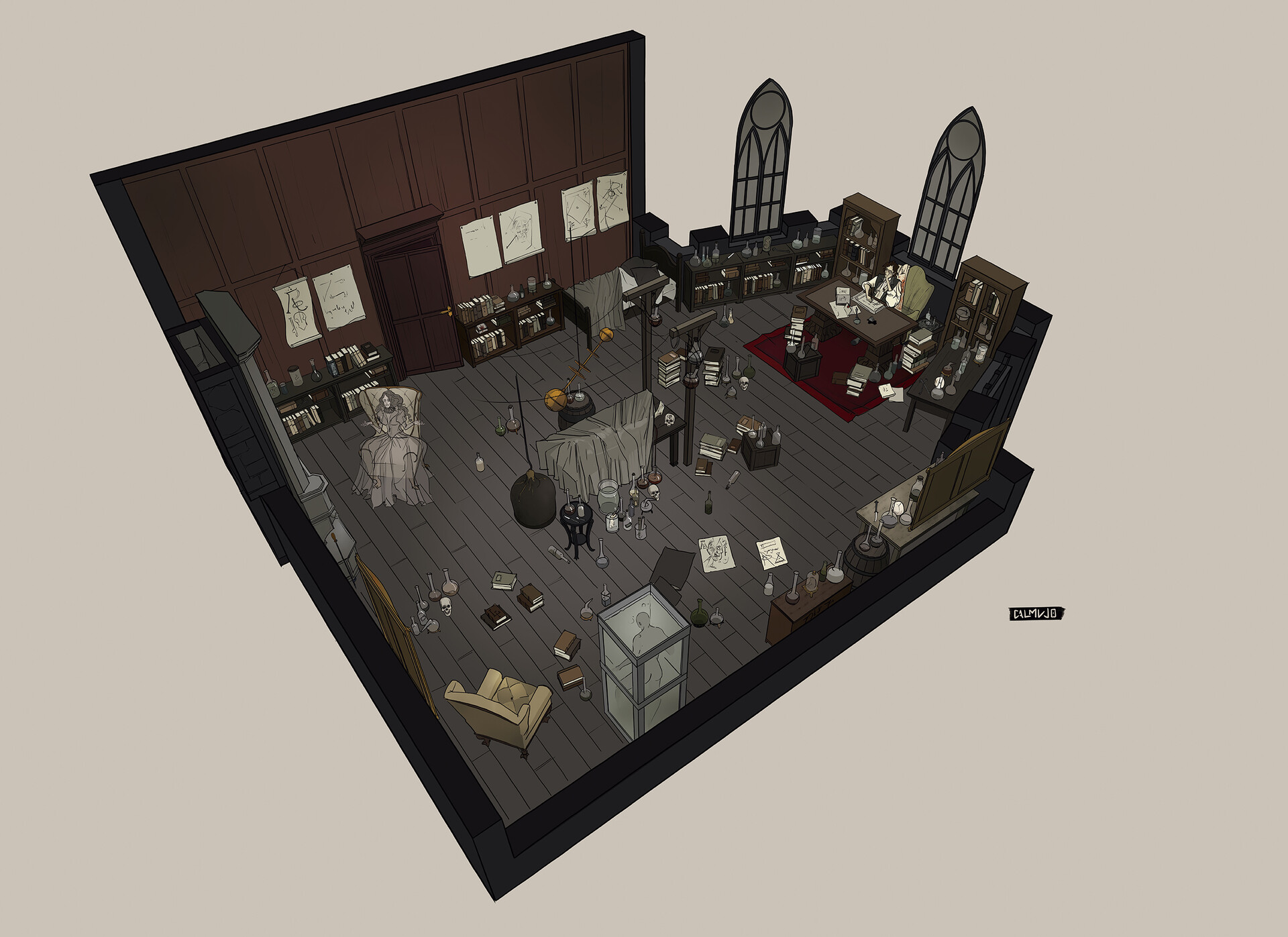 ArtStation - The Mesmerise Room (Raven RPG)