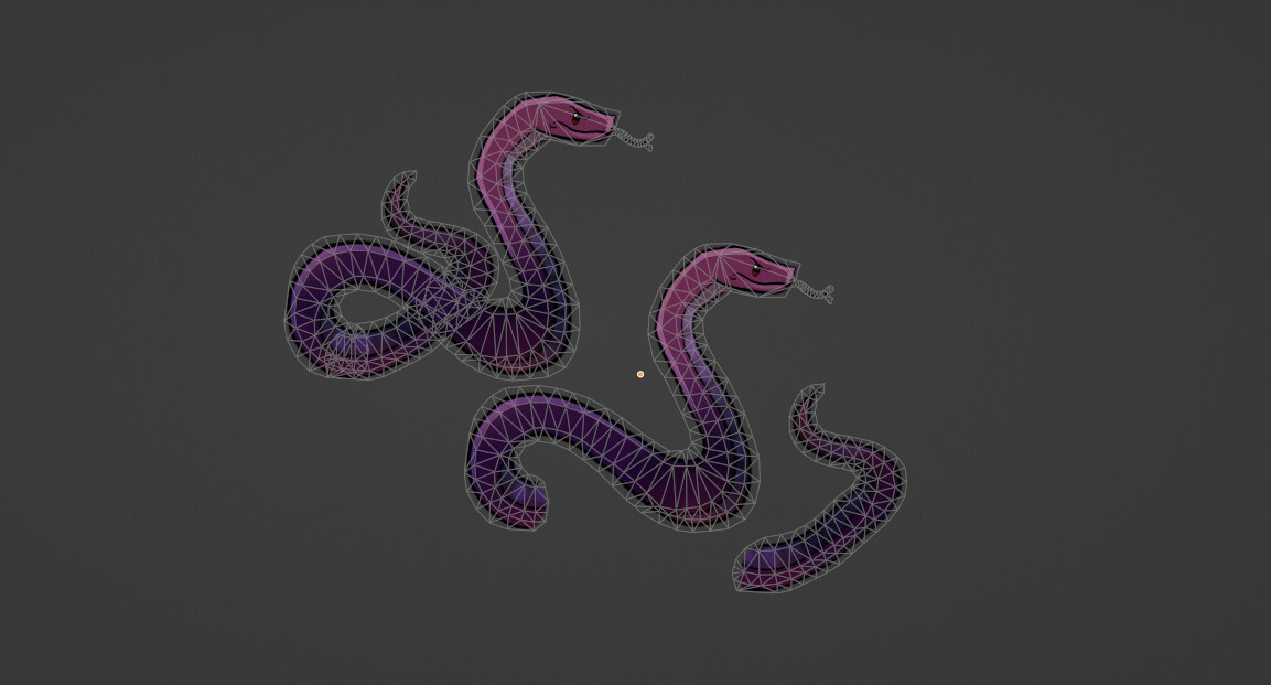Achmad Rafidani Aufar - Jungle Snake 2D Blender Rig & Animation