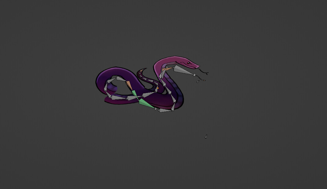 Achmad Rafidani Aufar - Jungle Snake 2D Blender Rig & Animation