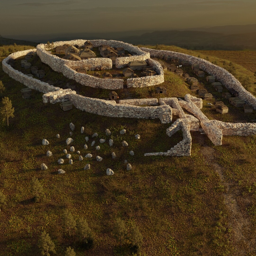 ArtStation - Monkodonja Bronze Age fort reconstruction