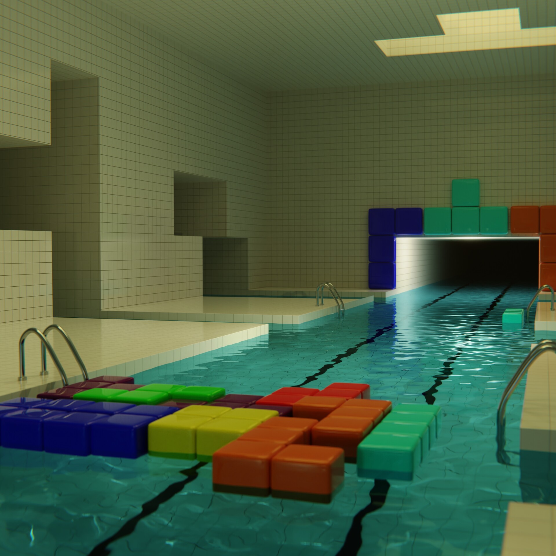 ArtStation - Blender Pool 180: Tetris Pool 1