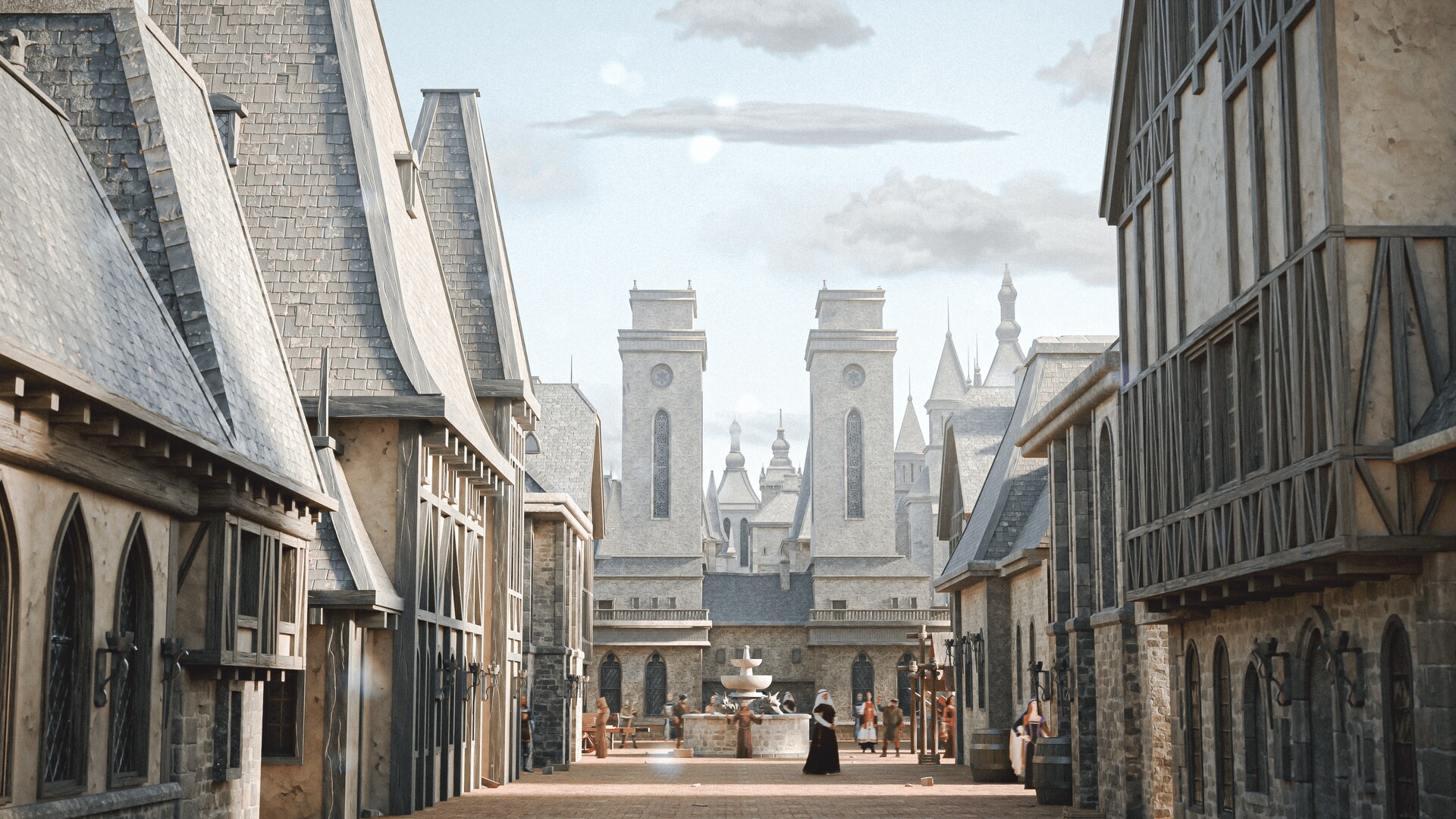 ArtStation - Medieval City Center