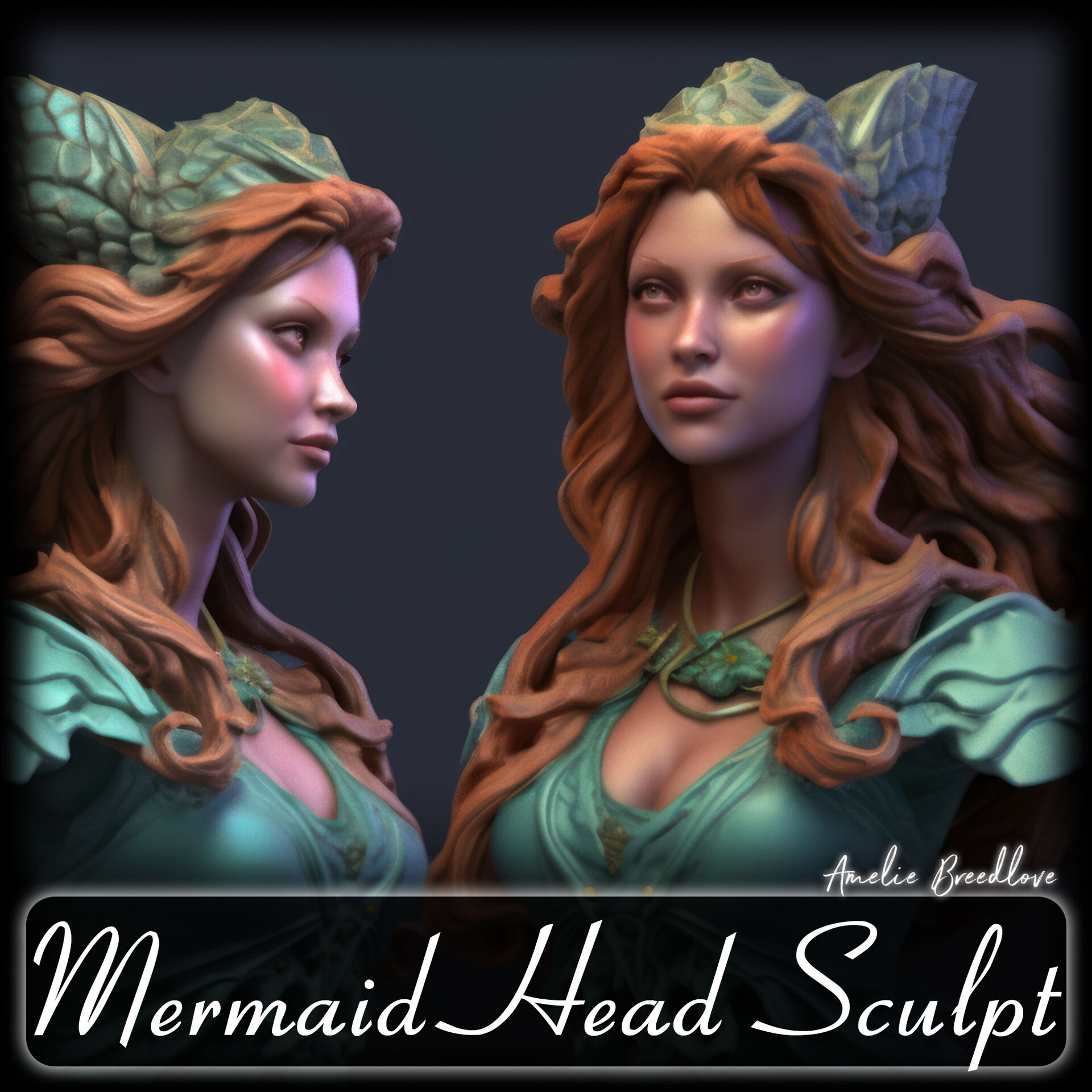 ArtStation - 350 Mermaid Head Sculpt Reference Pack | 4K | v.128