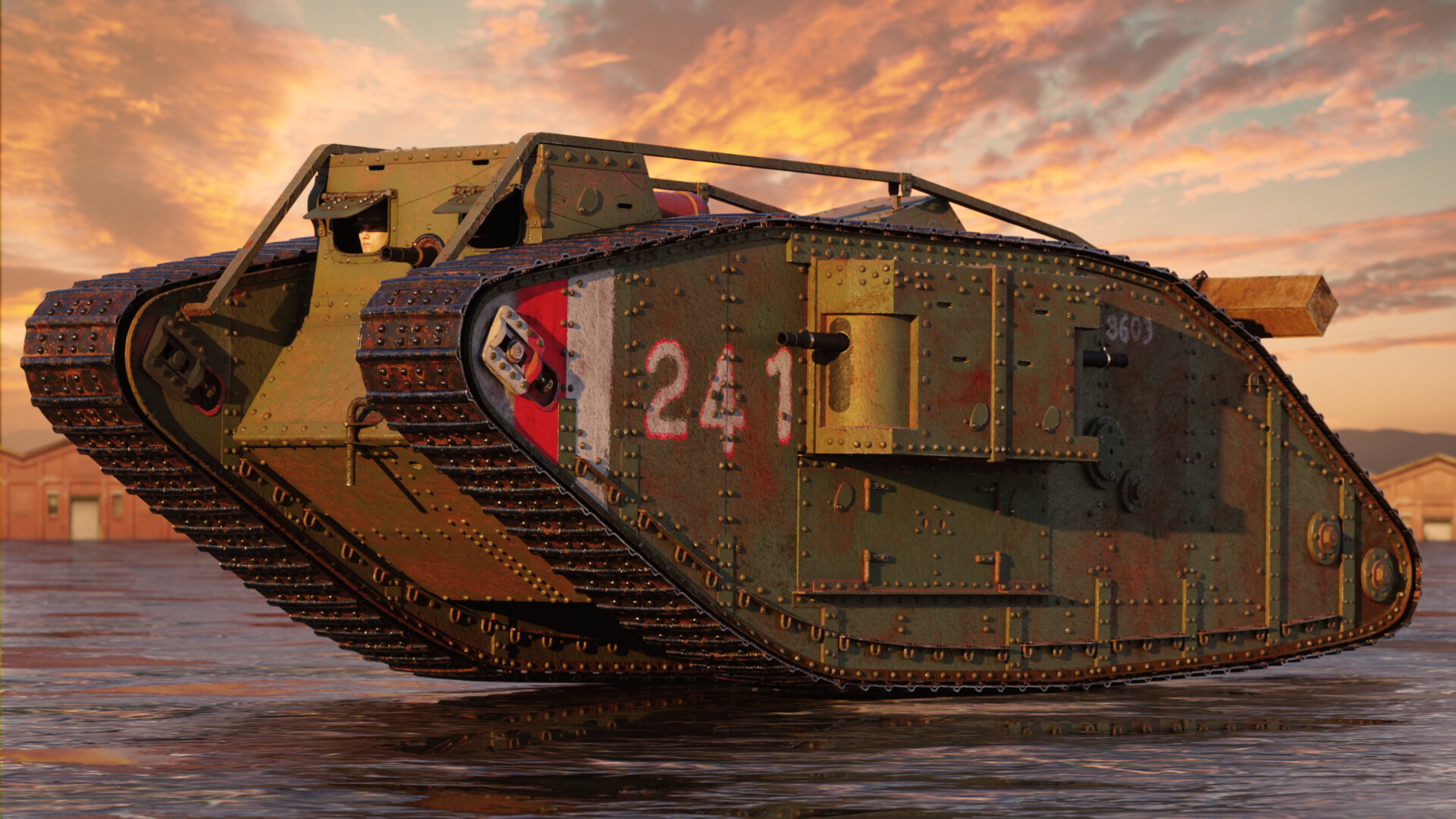 ArtStation - British Mark IV ‘Female’ tank (1917-1918)