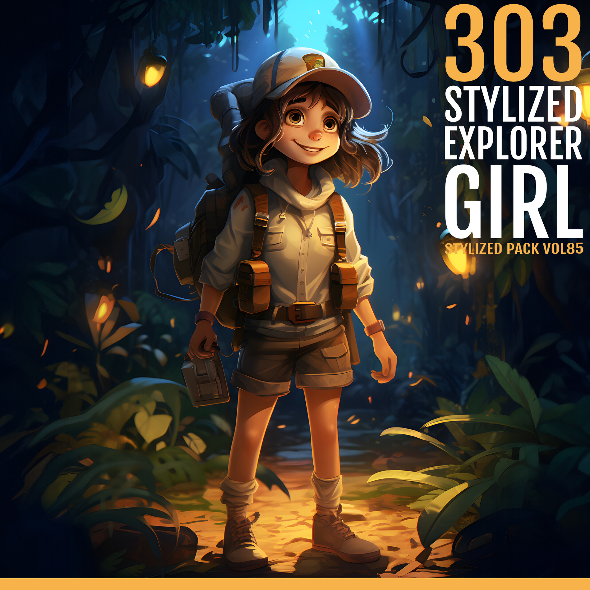 ArtStation - 303 Stylized Explorer Girl VOL85