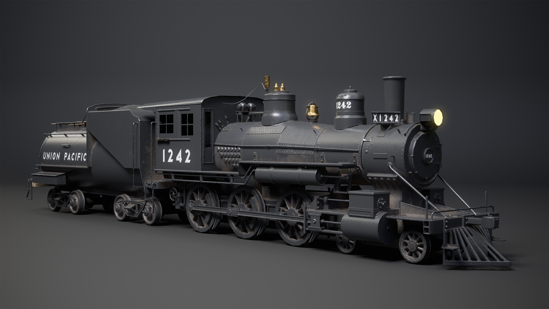 ArtStation - American 1890s Steam Locomotive (110,000 triangles)