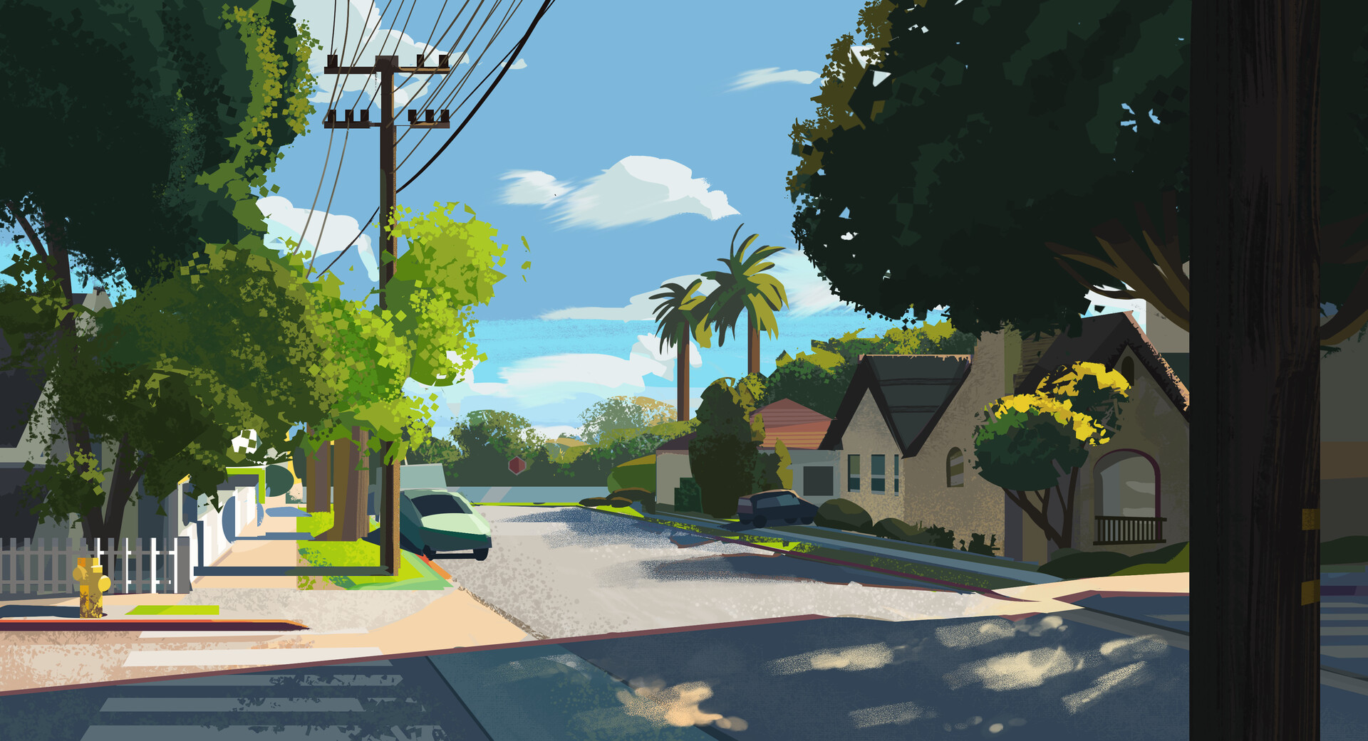 ArtStation - Suburban Street Study