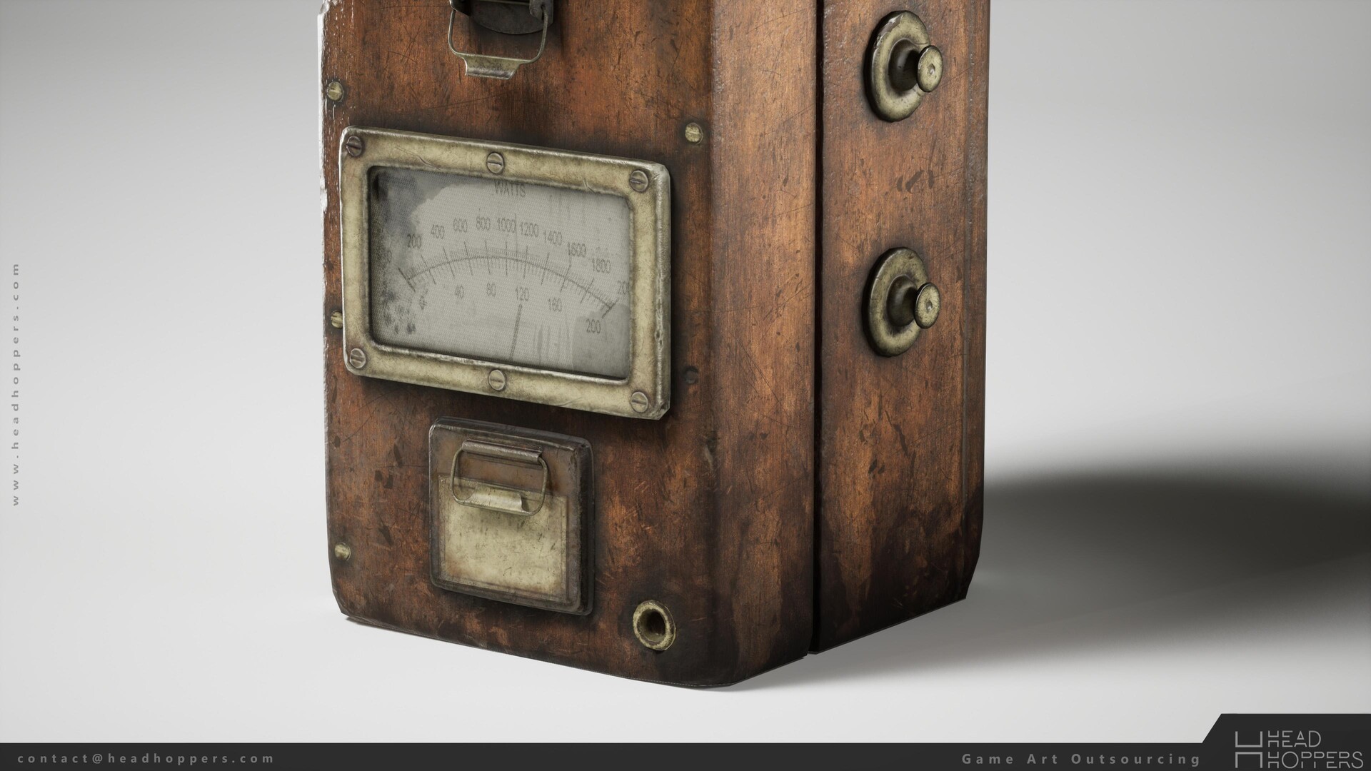 Head Hoppers Studios - Wooden Box (Realtime/Game-Ready Model)