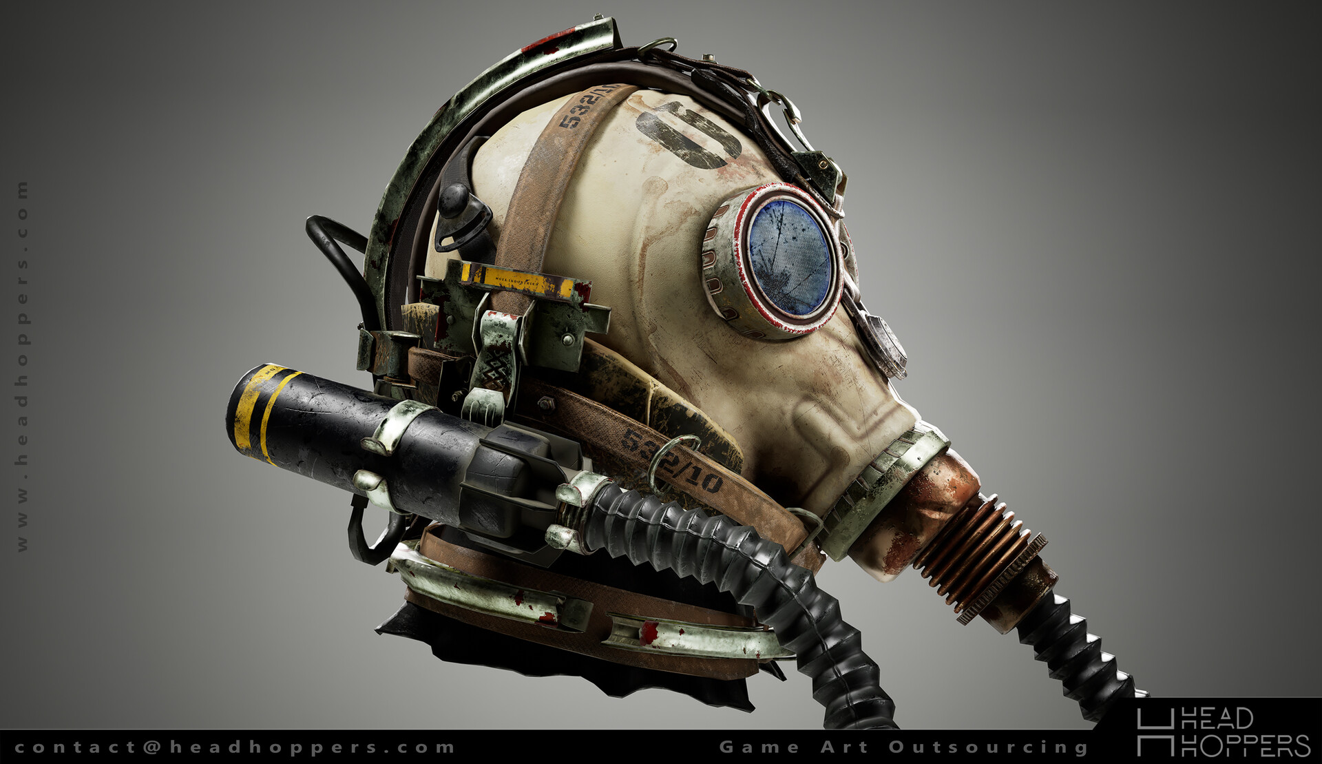 Head Hoppers Studios - Post Apocalyptic Gas Mask (Realtime/Game-Ready ...