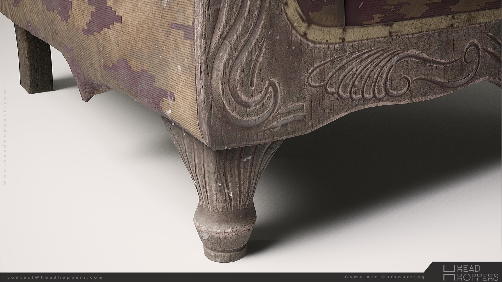 Head Hoppers Studios - TV on Sofa (Realtime/Game-Ready Model)