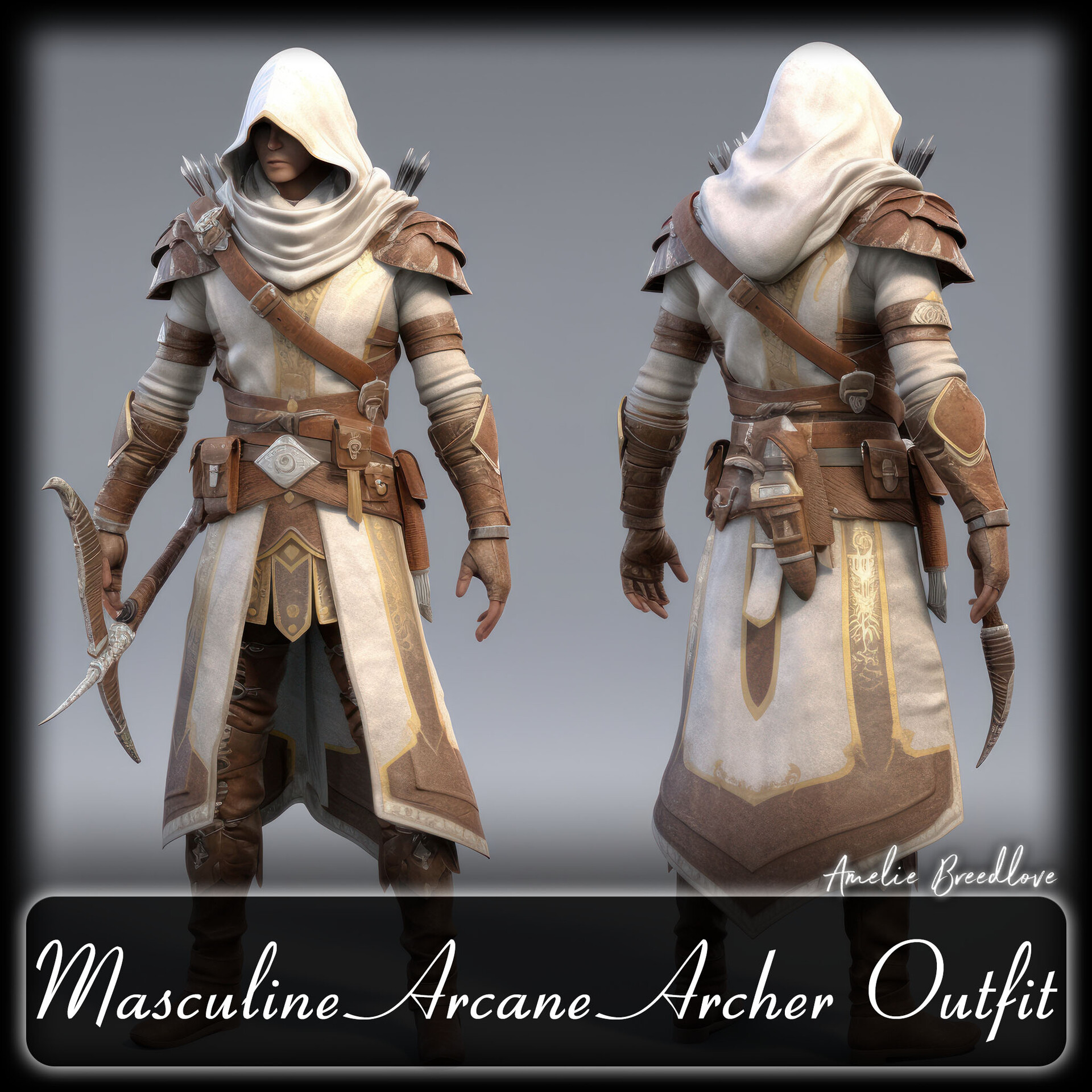 ArtStation - 200 Masculine Arcane Archer Outfit Reference Pack | 4K | v.193