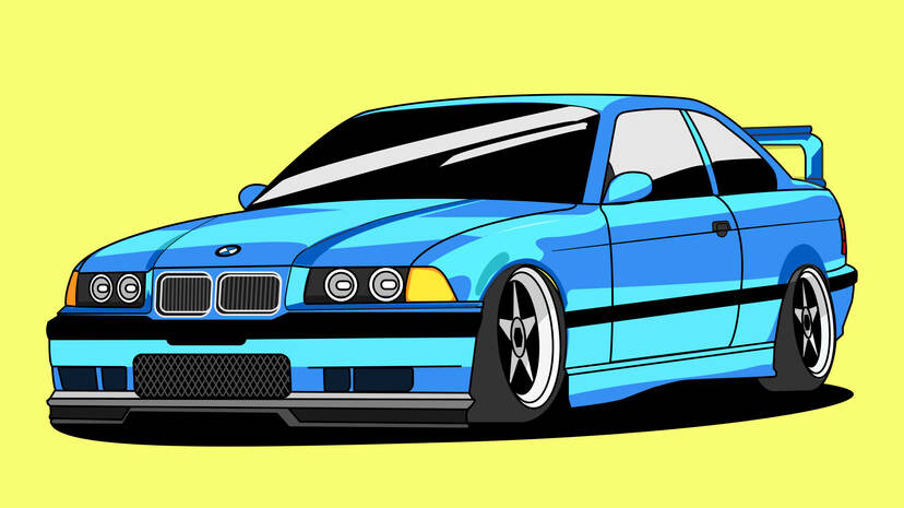 ArtStation - BMW E36 M3 Illustration