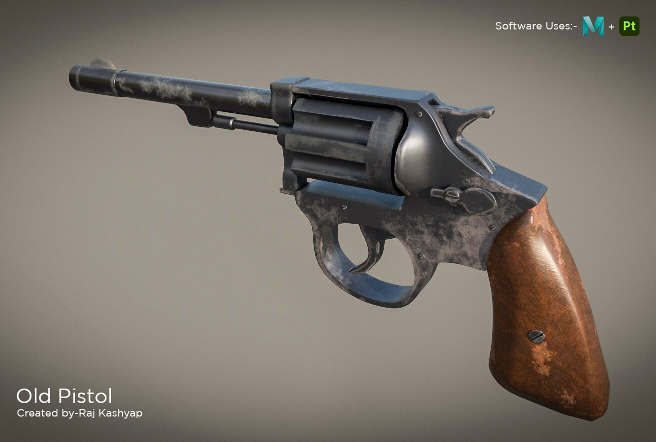 ArtStation - Old Pistol| 3D Work | Raj Kashyap