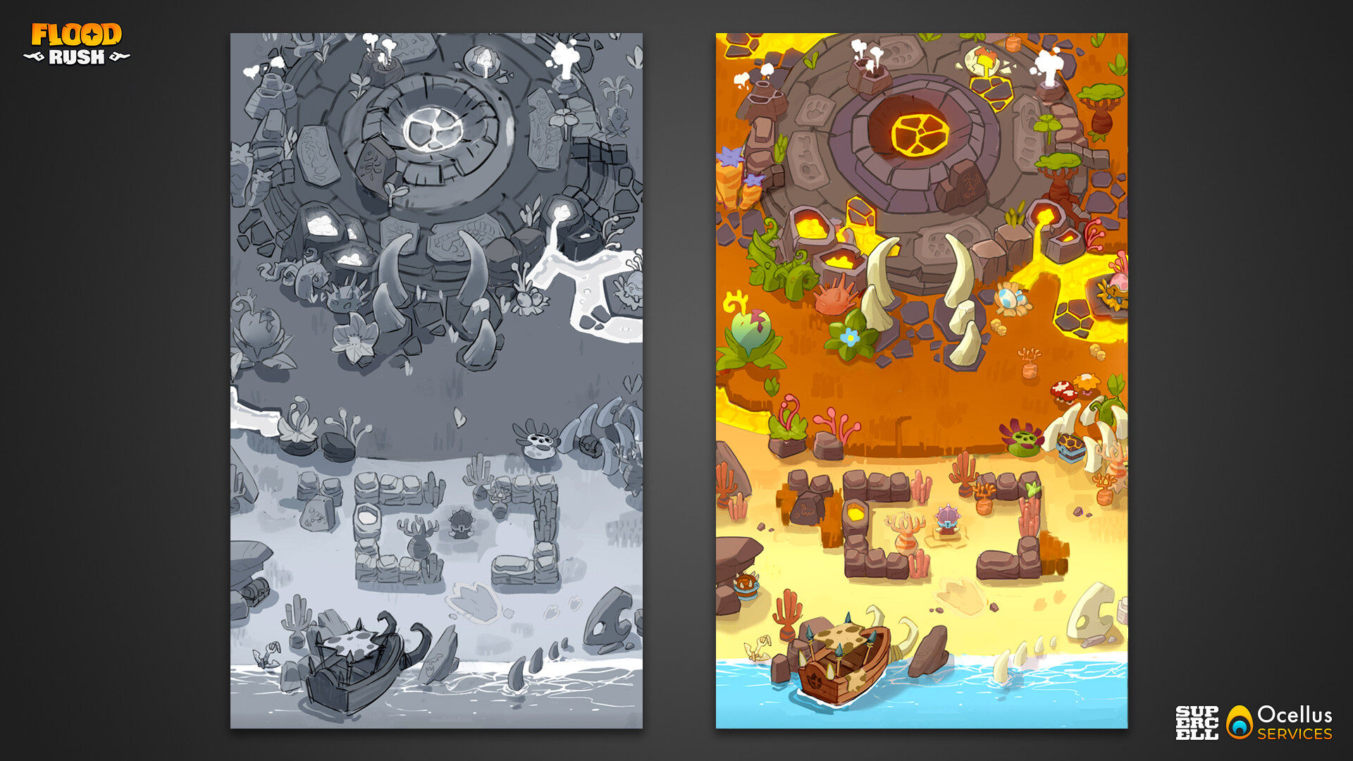 Ocellus - SERVICES - Flood Rush - Prehistoric Island 🦖