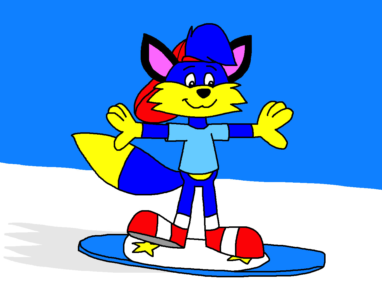 ArtStation - Alex the Fox on a Snowboard