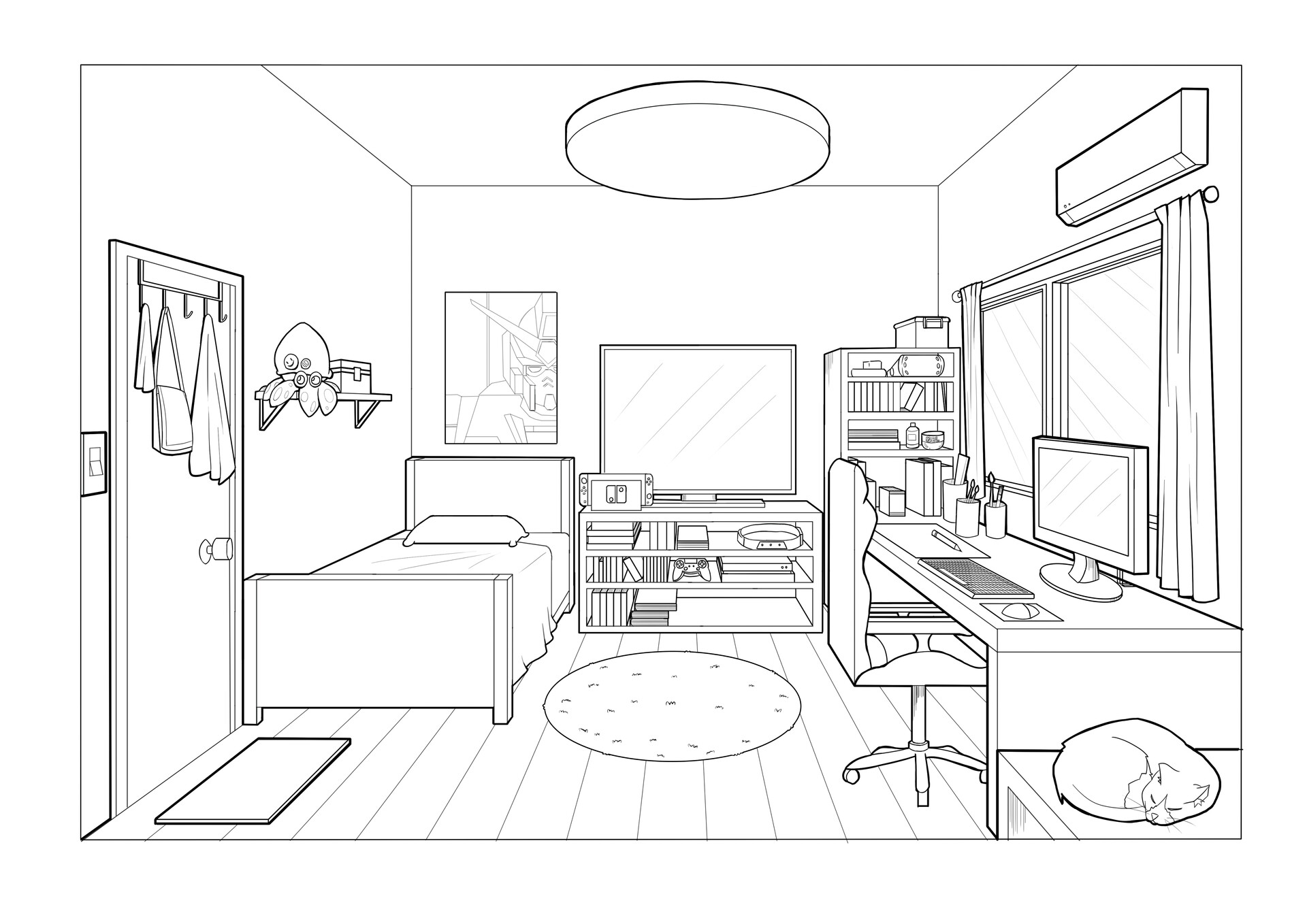 how to draw my dream room