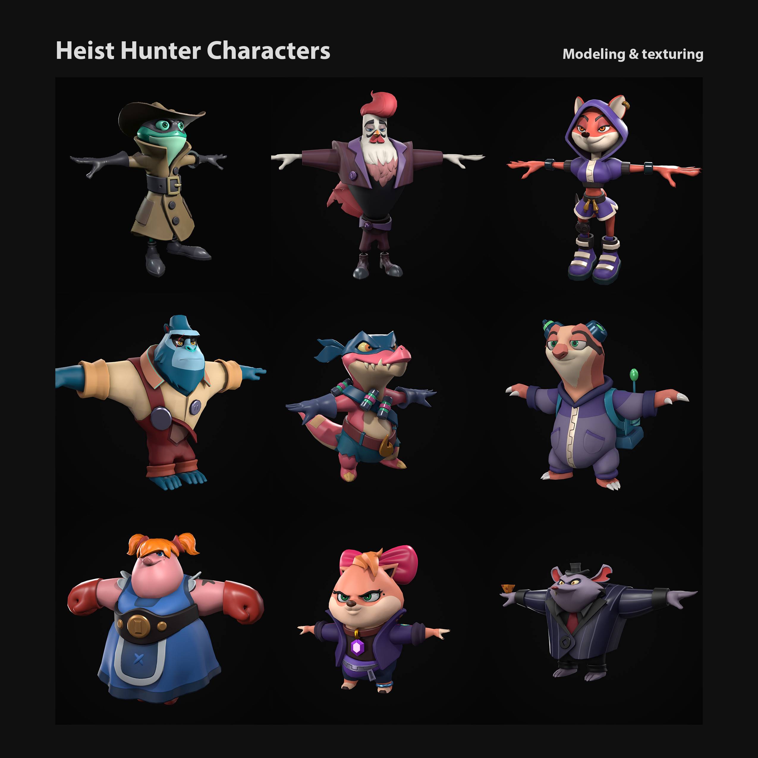 Cray Villarin - Heist Hunter - Stylized Cartoon Characters and Environment