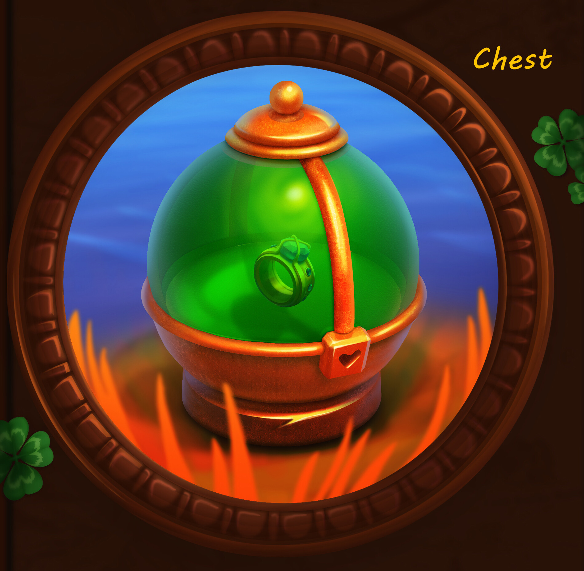 ArtStation - Magic chest with ring inside