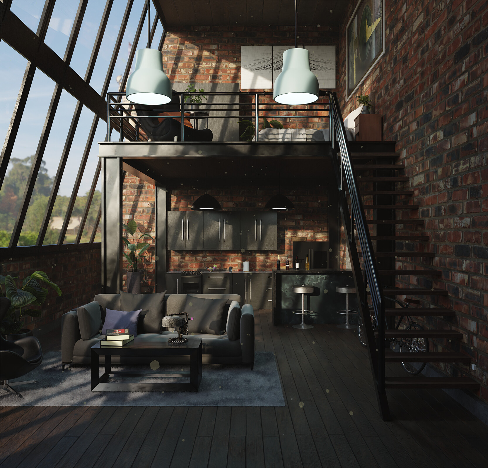 ArtStation - Industrial Style Loft