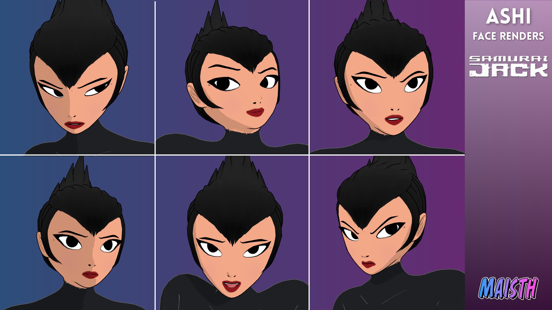 Martin Herrera - Ashi | Maisth's 3D Fan Characters | Samurai Jack