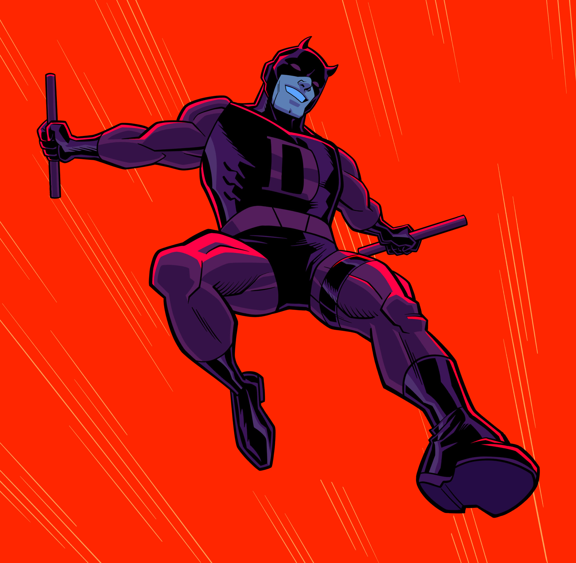ArtStation - Inking & Coloring Daredevil by Nick Bradshaw