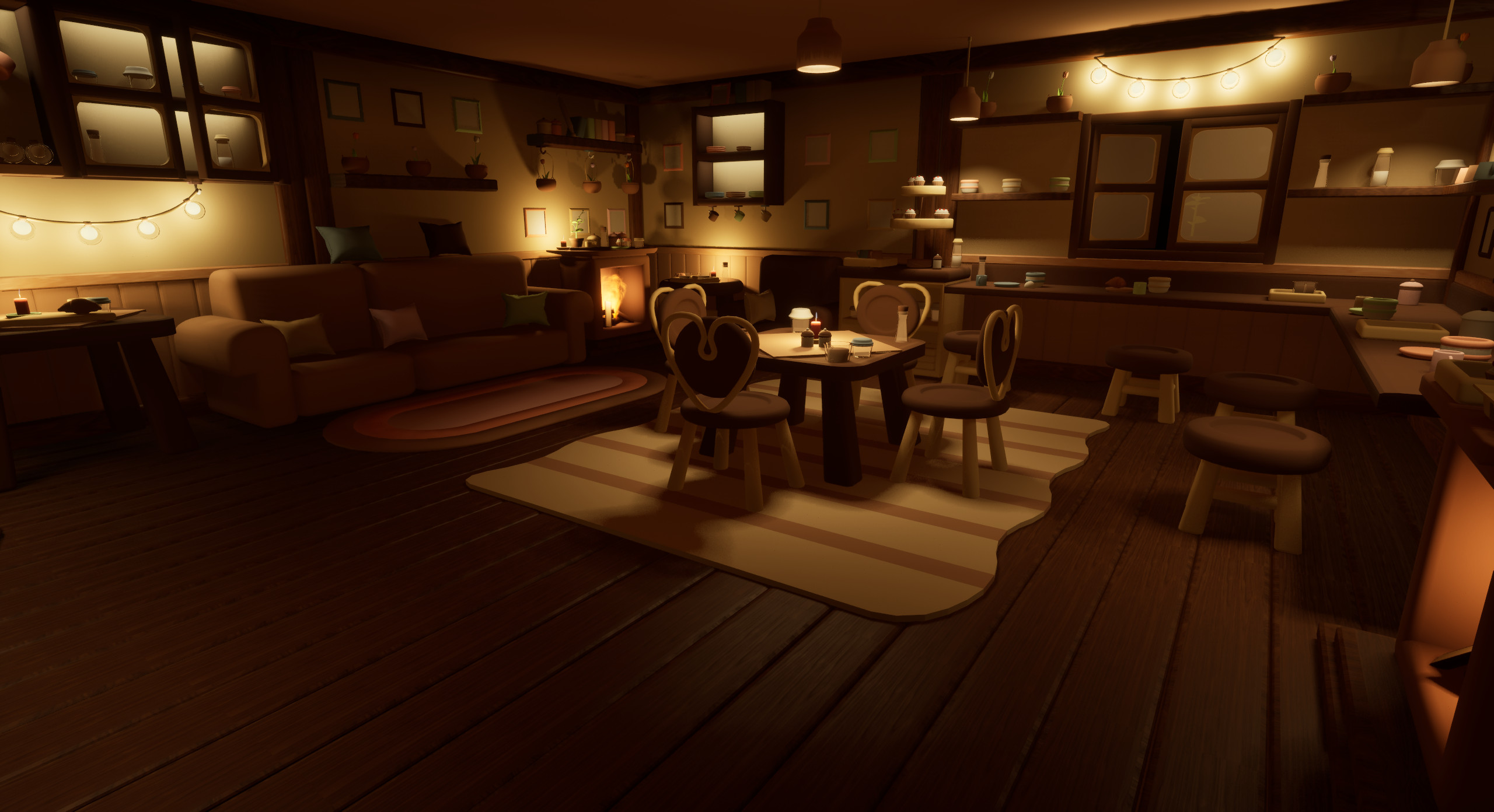 Dongbo (Bob) Liu - 3D Cartoon House Interior Scene Practice