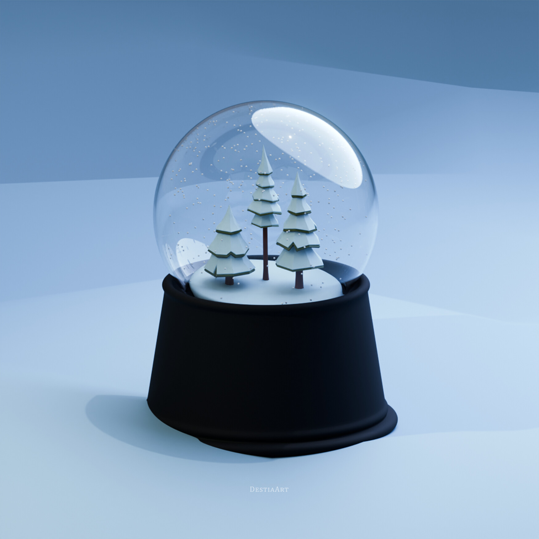 ArtStation - 3D Snow Globe