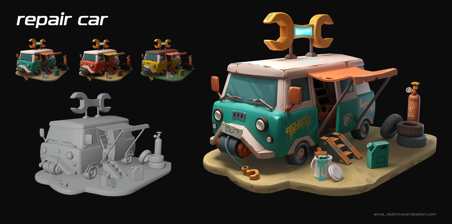 ArtStation - Repair car