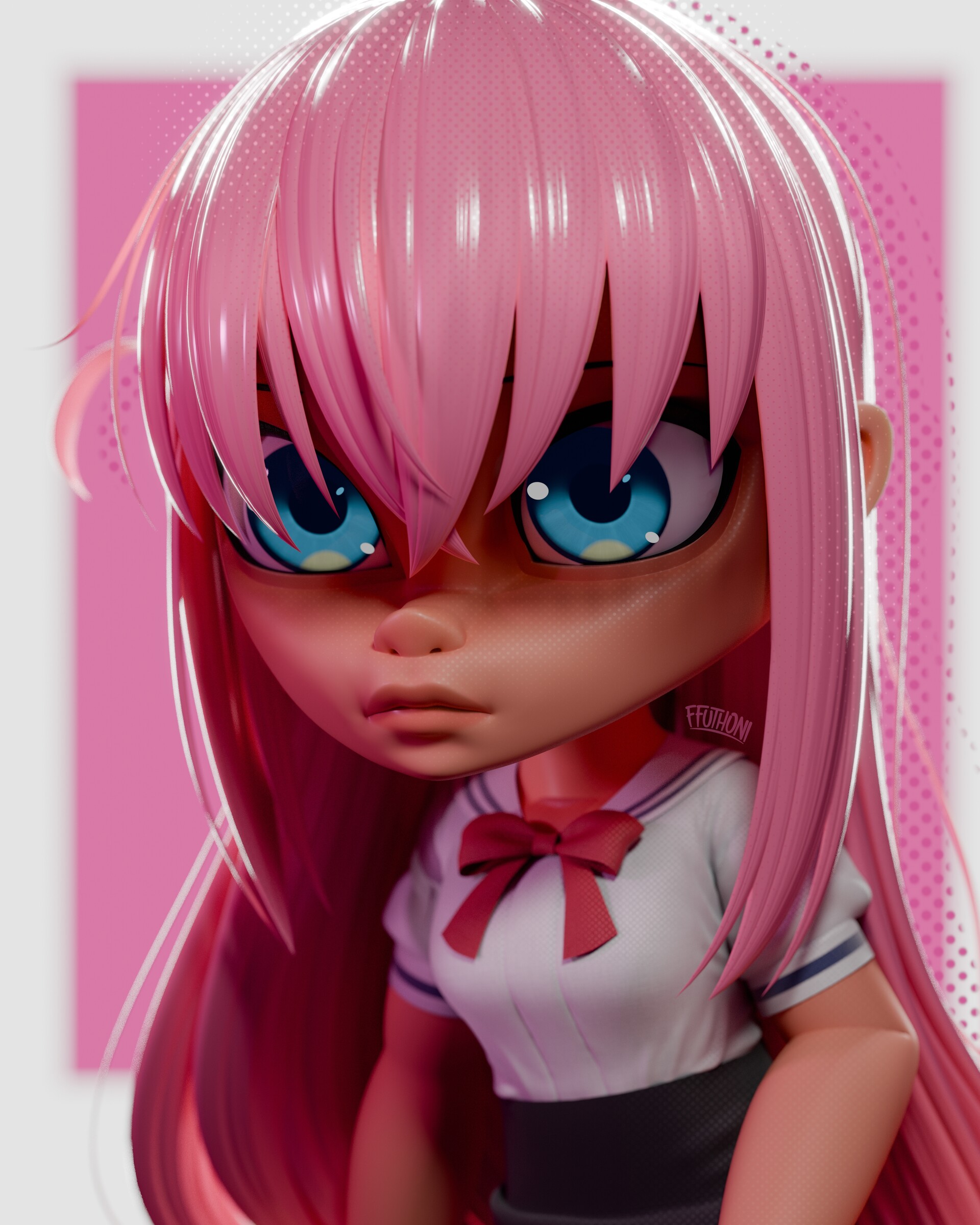 ArtStation - Bocchi with a dress