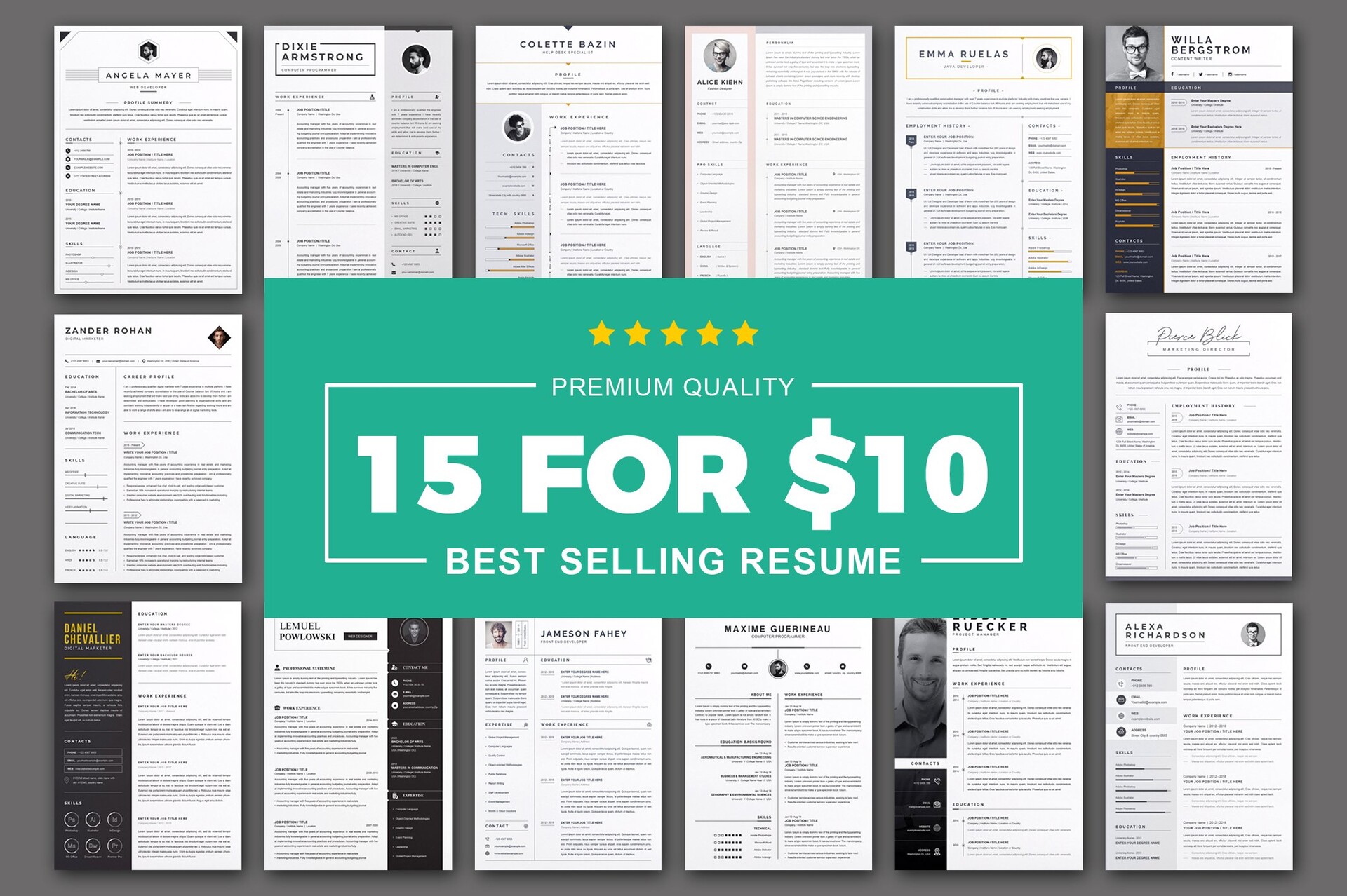 ArtStation - RESUME/CV TEMPLATE | PREMIUM BUNDLE