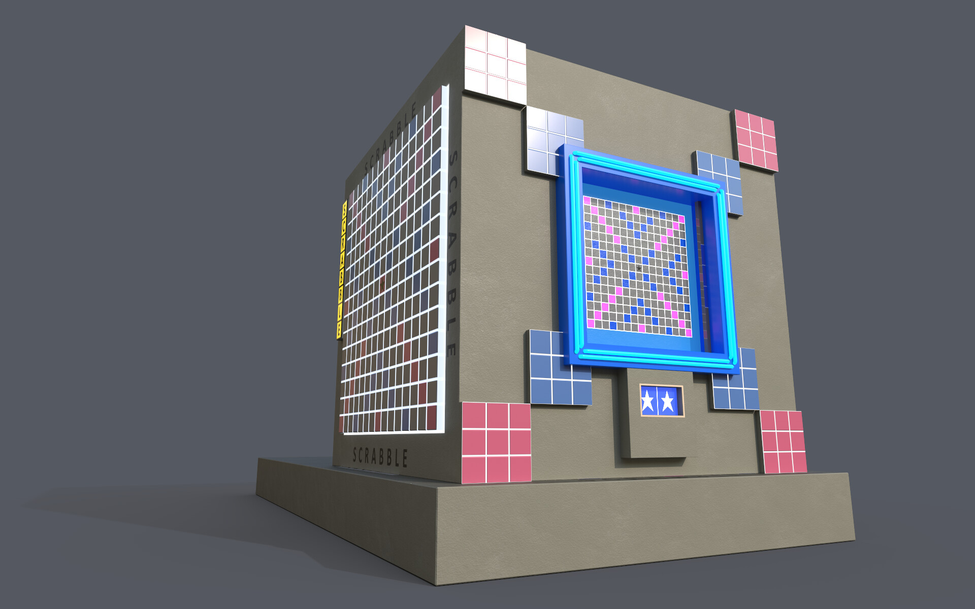ArtStation - Scrabble Game Show Cube