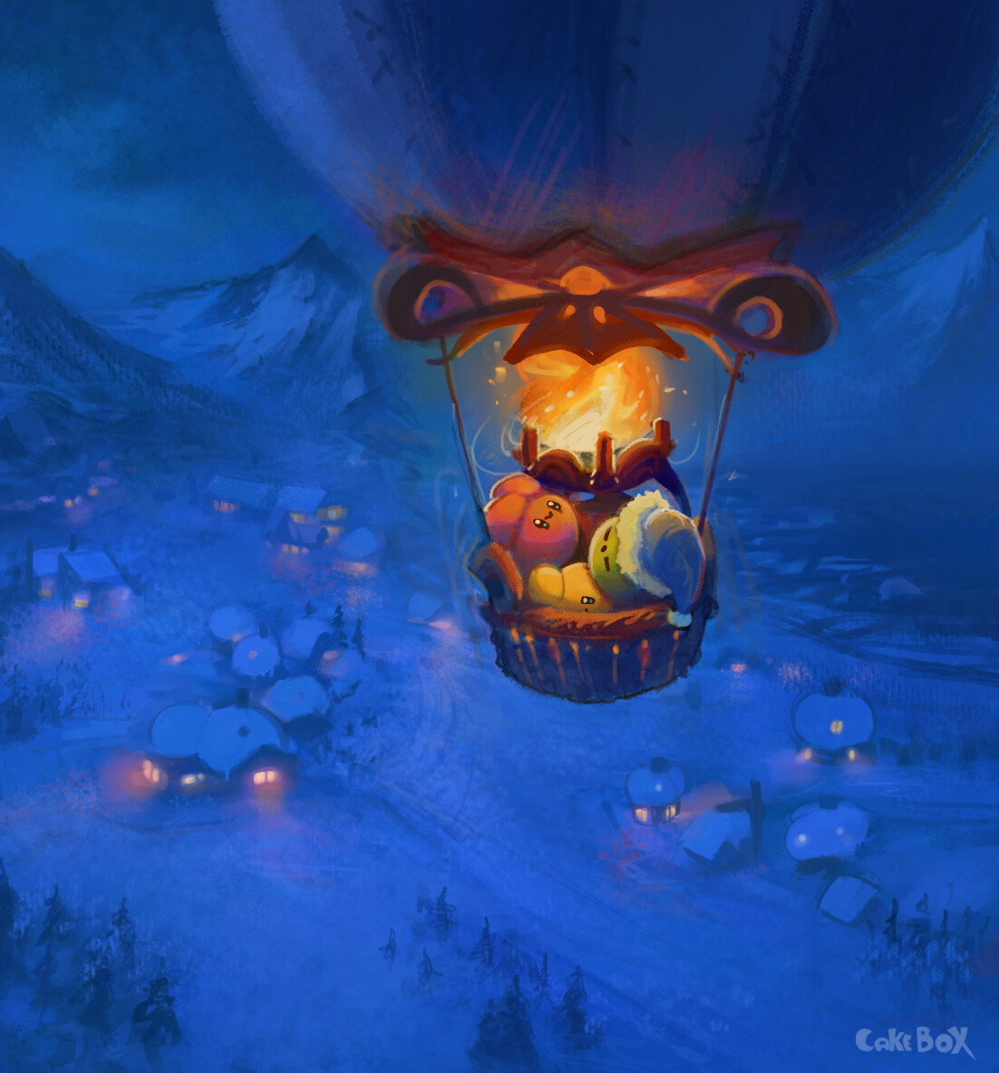 ArtStation - Midnight Balloon Trip