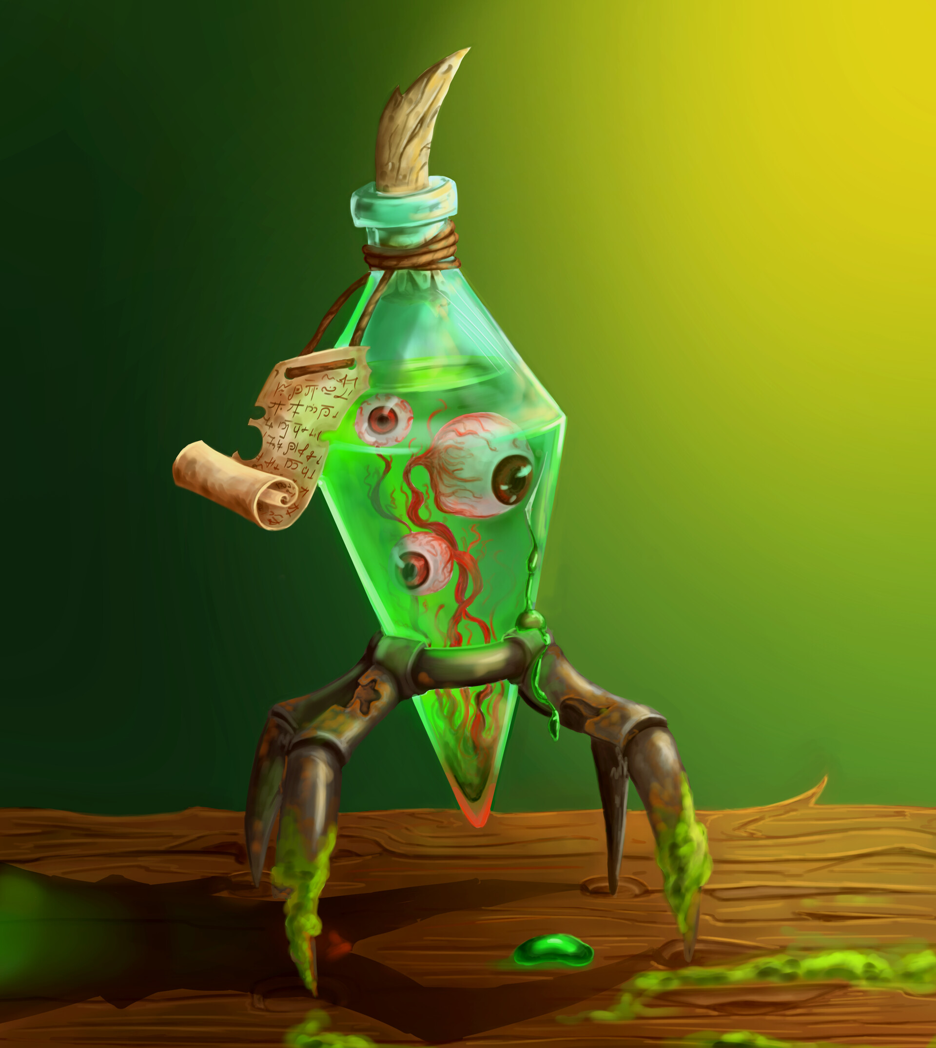 ArtStation - Swamp bottle