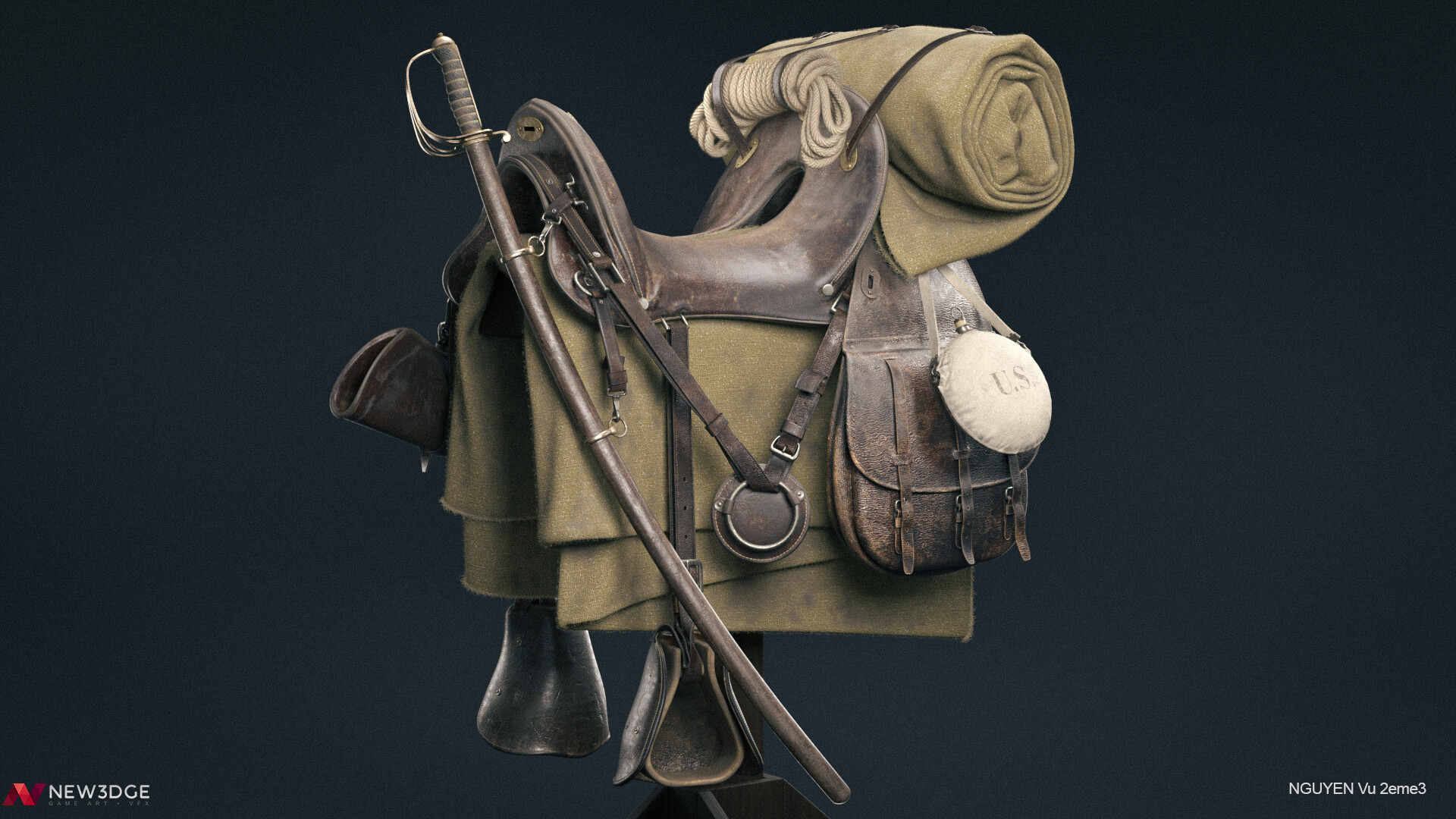 ArtStation - McClellan Cavalry Saddle - Us WWI Model 1904