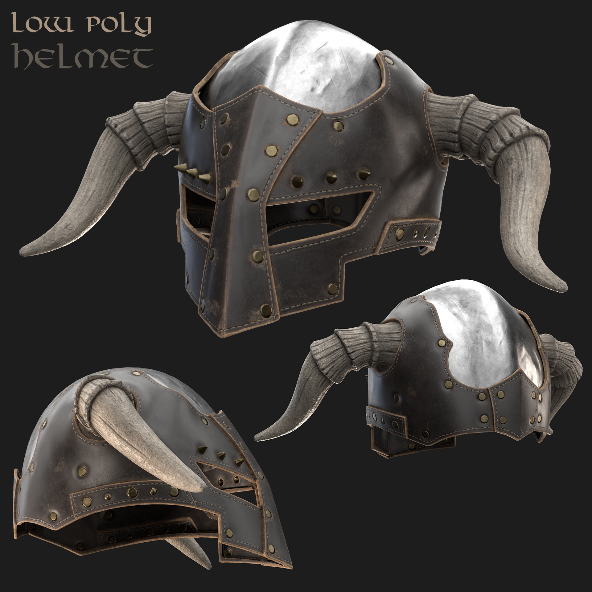 ArtStation - Dark LORDS Helmet Low-poly 3D model