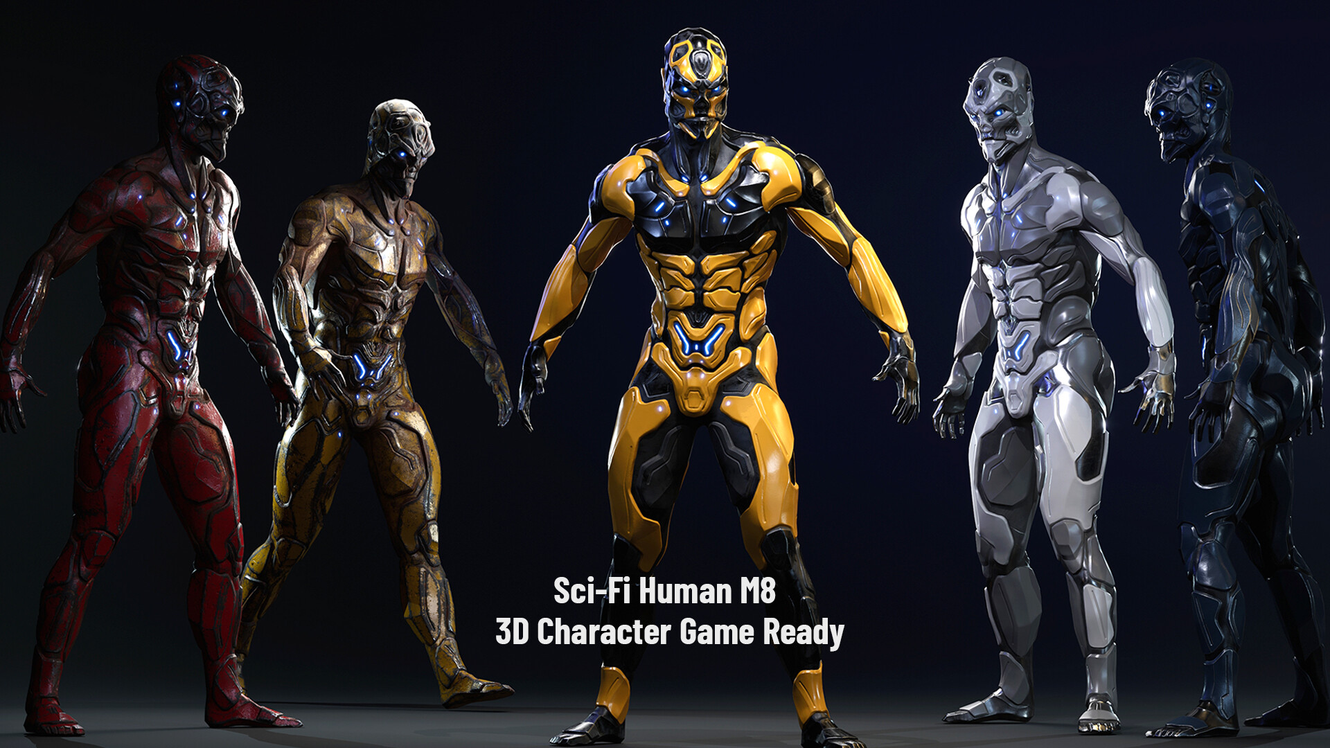 ArtStation - Sci-Fi Human M8 Low-poly 3D model