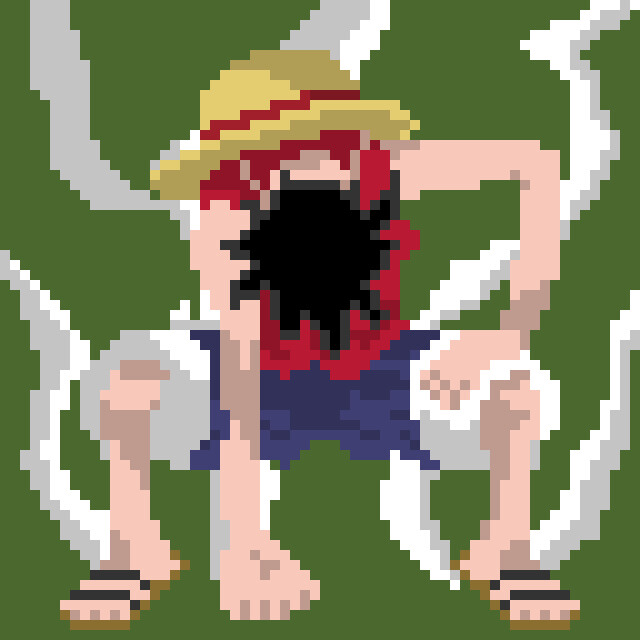 ArtStation - Luffy Gear 2 Pixel Art