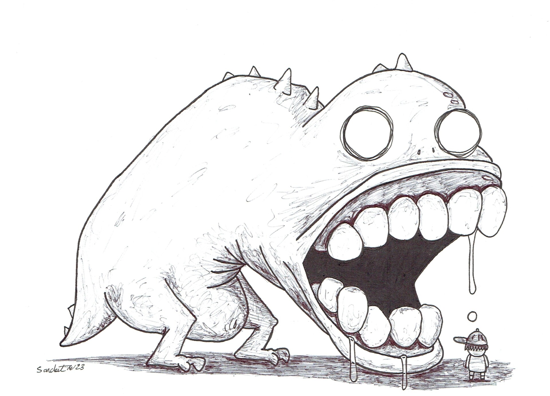 ArtStation - Scribble Beast 470 - Inktober52 Week 48: CHOMP!!!