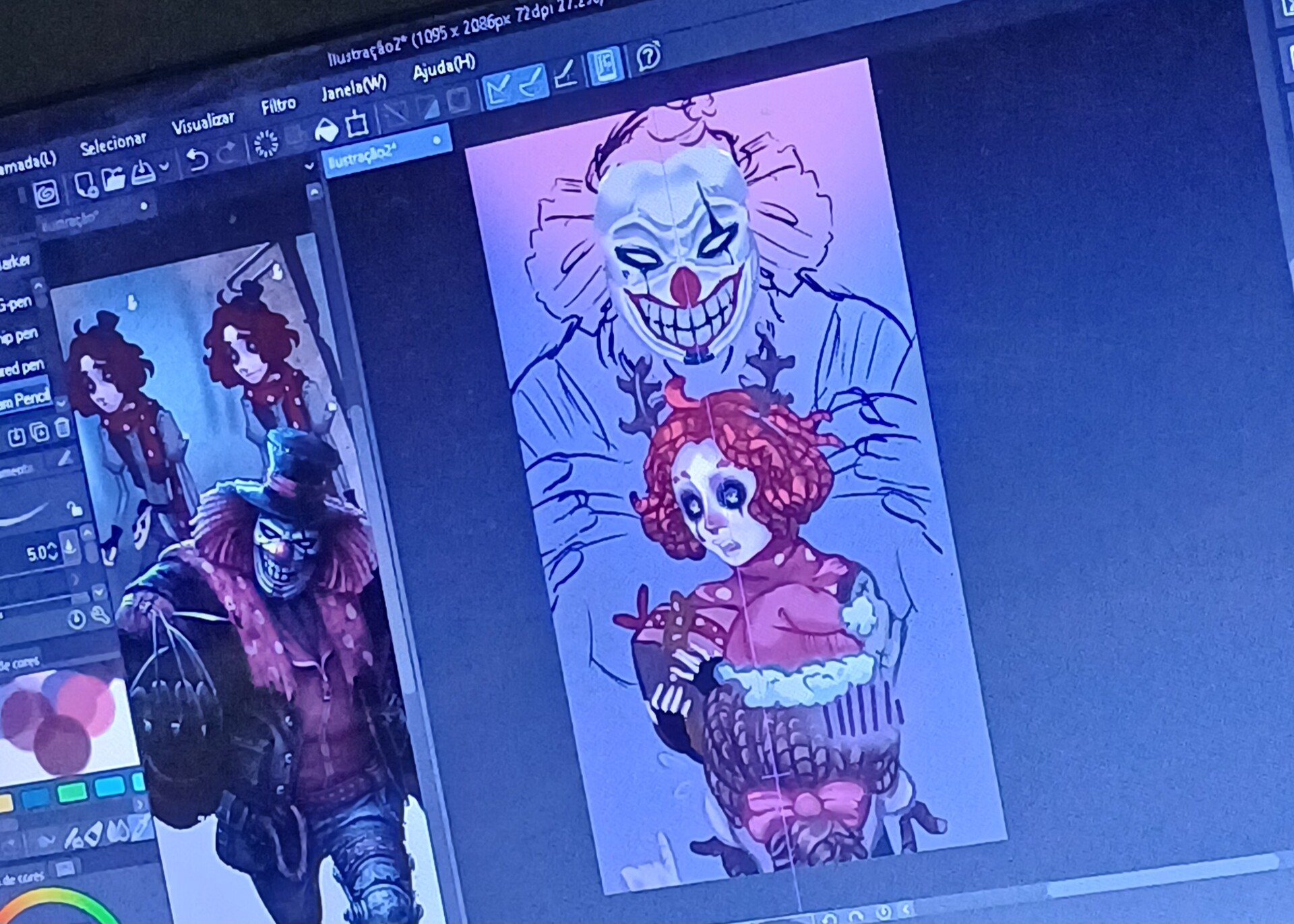 weeping clown chibi