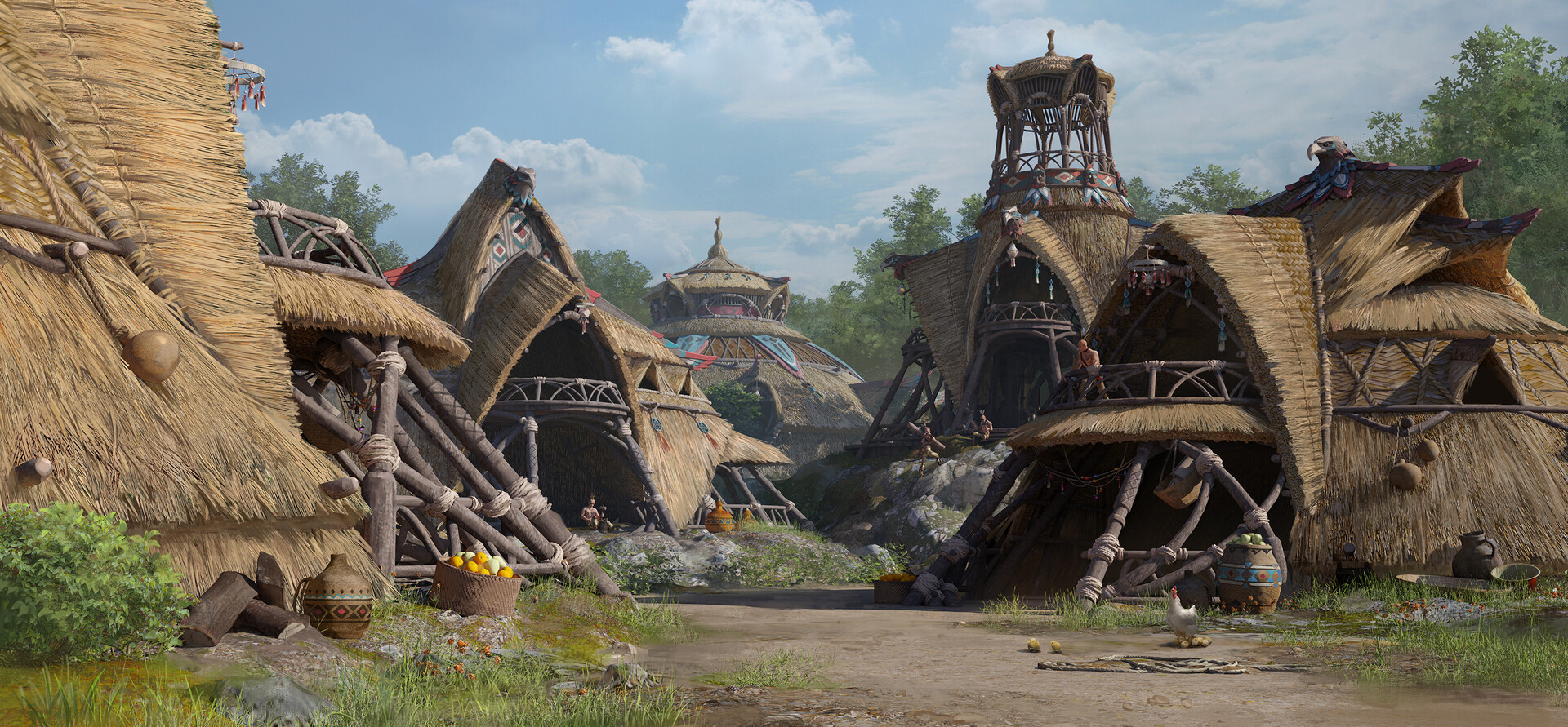 ArtStation - A Small Tribal Village
